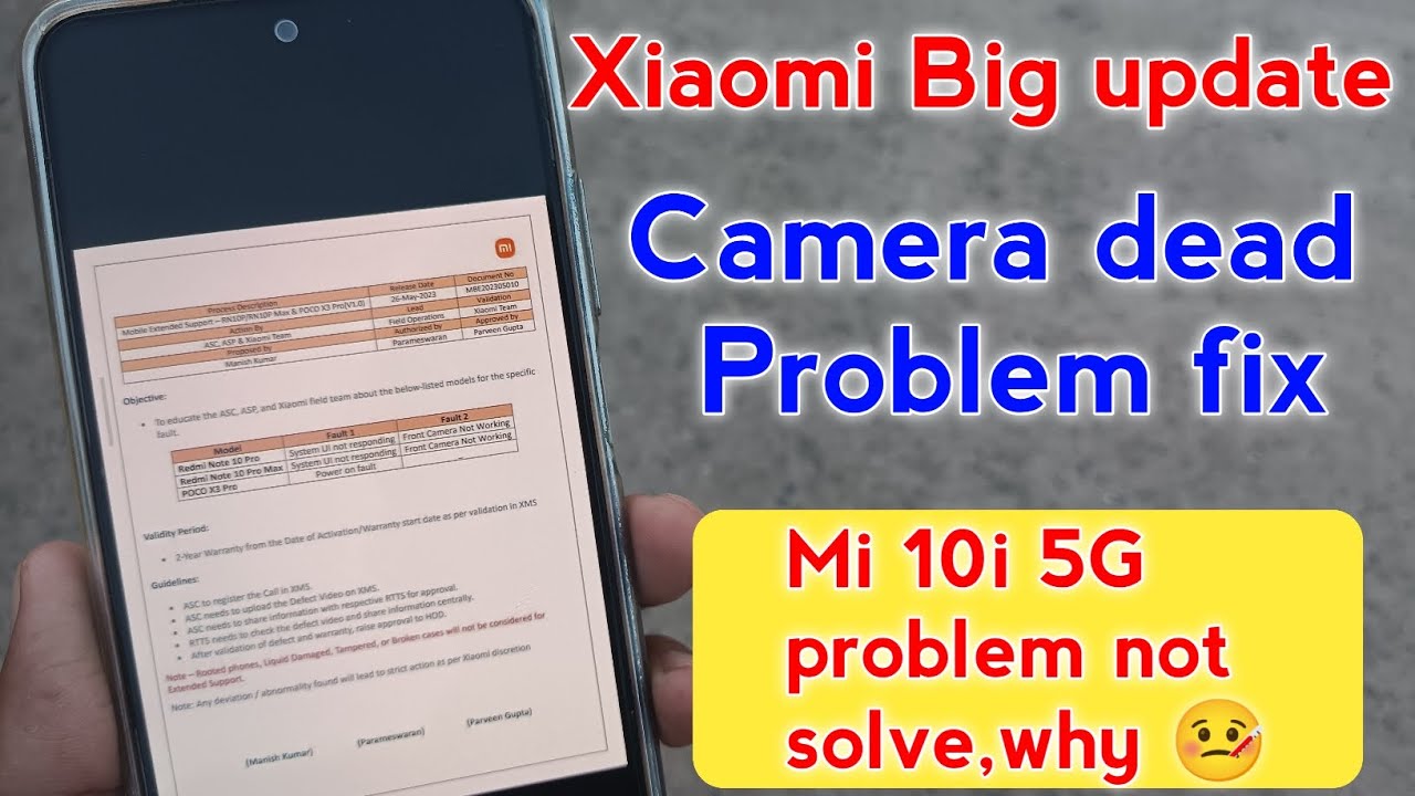 Redmi note 10 pro /max camera dead Problem Fixed Mi 10i jio 5g not ...