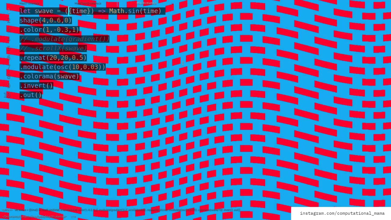 Hydra Livecoding 29 May 2020 Daily Sketch Youtube