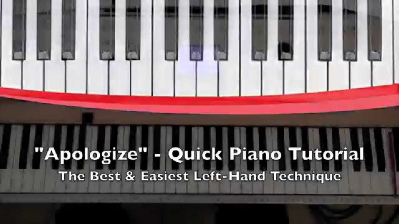 Apologize | Quick Piano Tutorial | EZ Read Sheet Music - YouTube