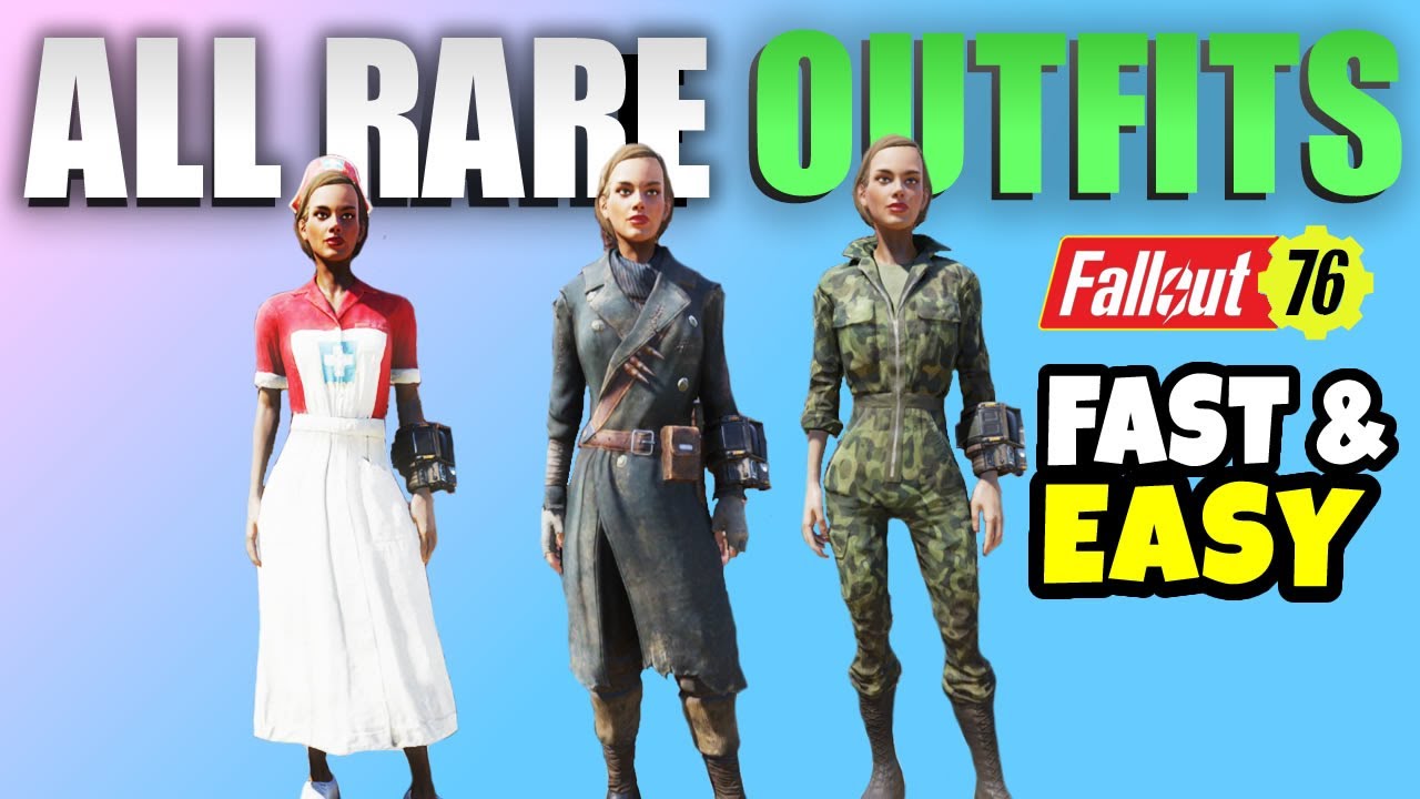 Fallout 76 How to Get All Rare Outfits / Clothing The Fastest & Easiest ...