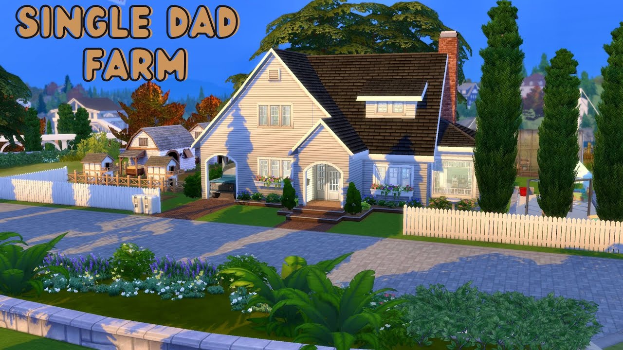 Single Dad Farm - The Sims 4 Speed Build - YouTube