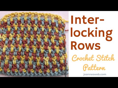 Interlocking Crochet Stitch Pattern - YouTube