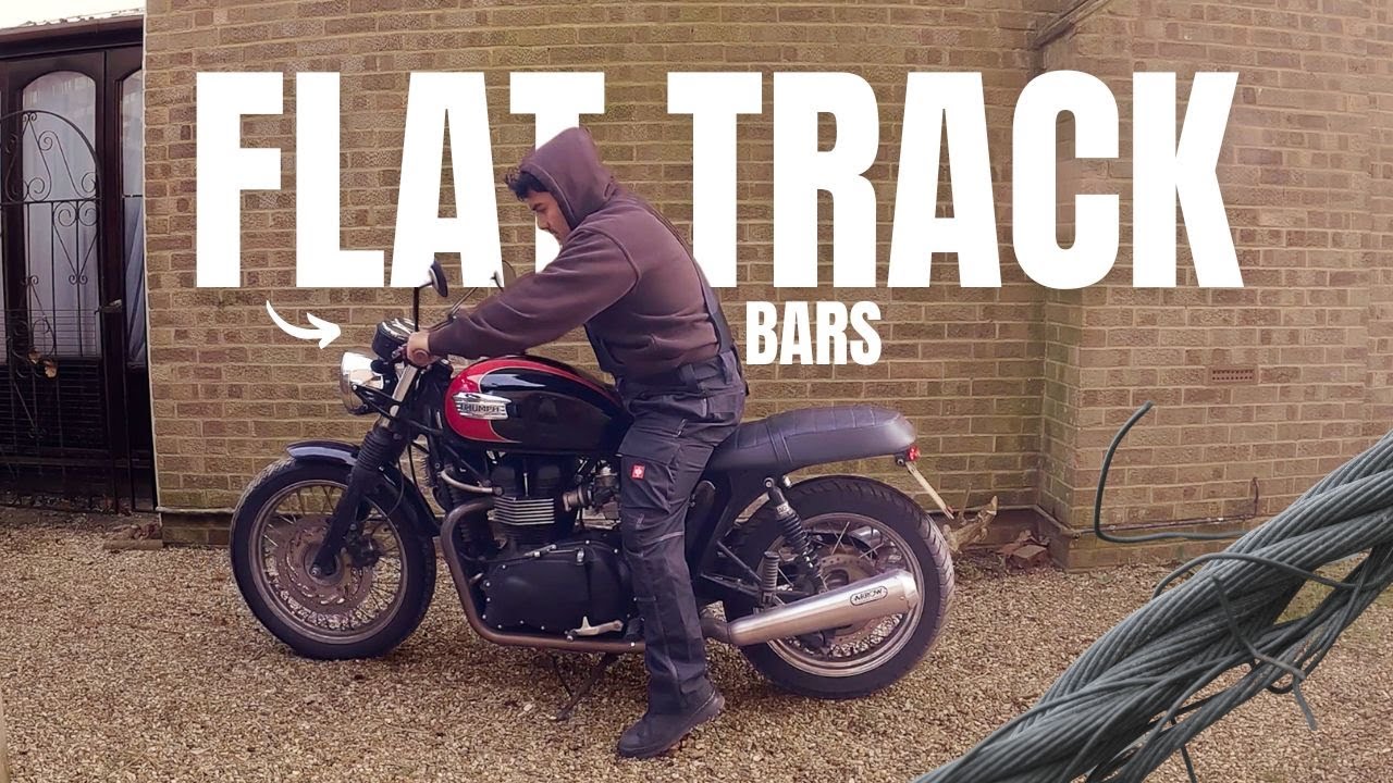 I Put Flat Track Handlebars on my Bonneville T100 | Nothing Worked ...