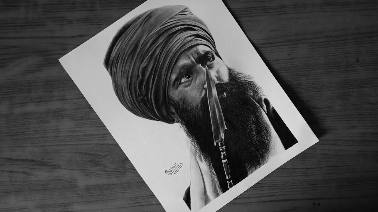Sant Jarnail Singh Bhindranwale Drawing