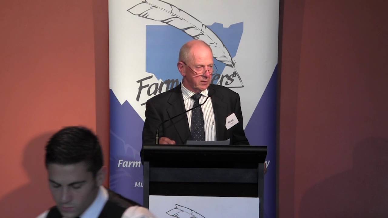 Farm Writers life member Stuart Hutton speaking at the 50th Birthday ...