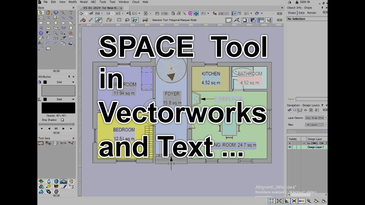 SPACE Tool in Vectorworks - YouTube