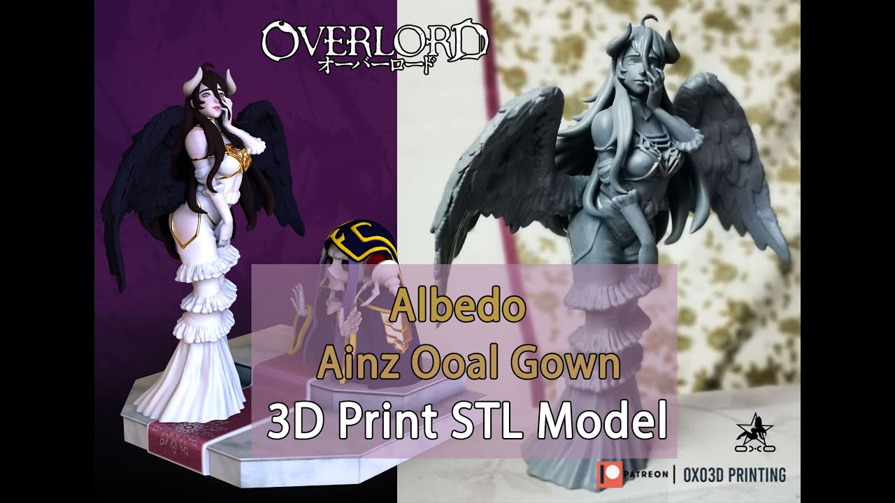 Assembly of Albedo Overlord 3D Printed STL Model - YouTube