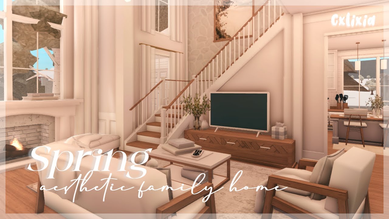 Bloxburg: 2-Story Realistic Family Home (Interior) | Roblox House Build ...