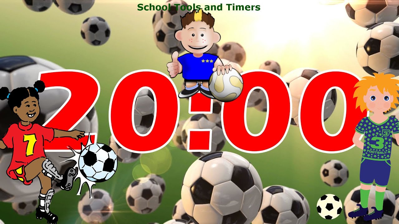 20 Minute ⚽ Soccer Countdown Timer - Cheering Crowd - Football ...
