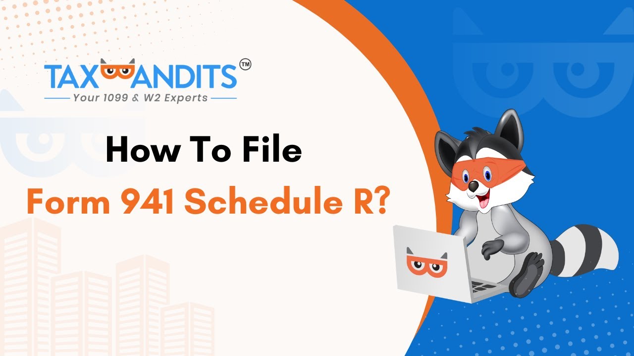 How To File Form 941 Schedule R - YouTube