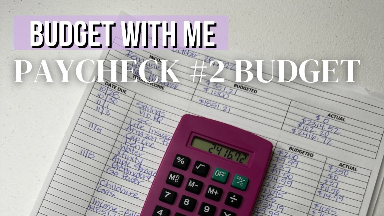 Paycheck #2 Budget With Me - YouTube