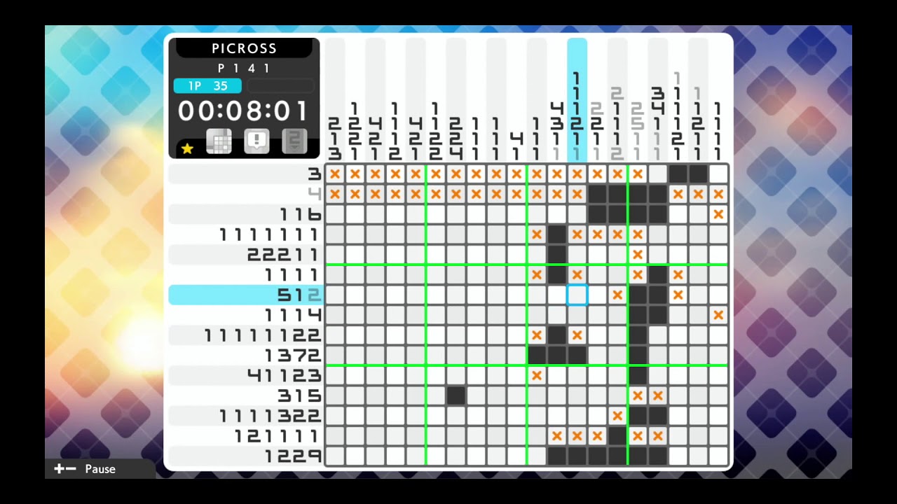 Picross S4 Switch P141 - YouTube