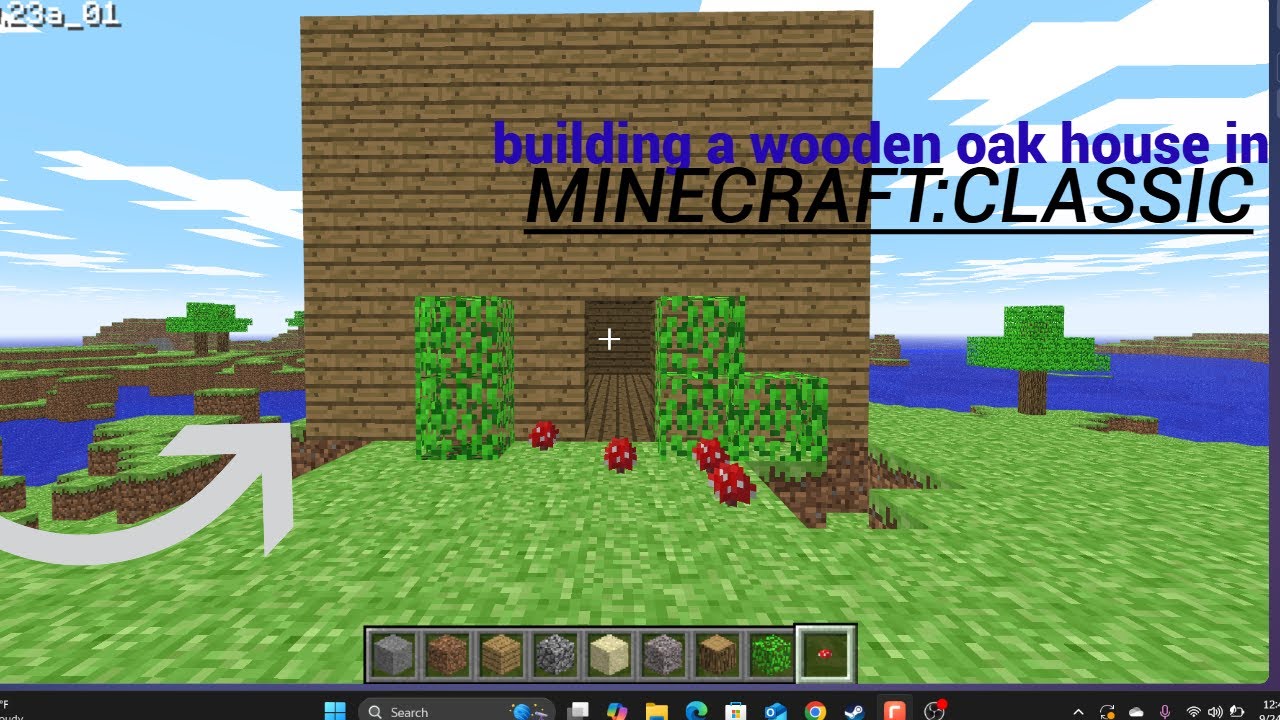 I Built a wooden oak House in the most oldest version of minecraft ...