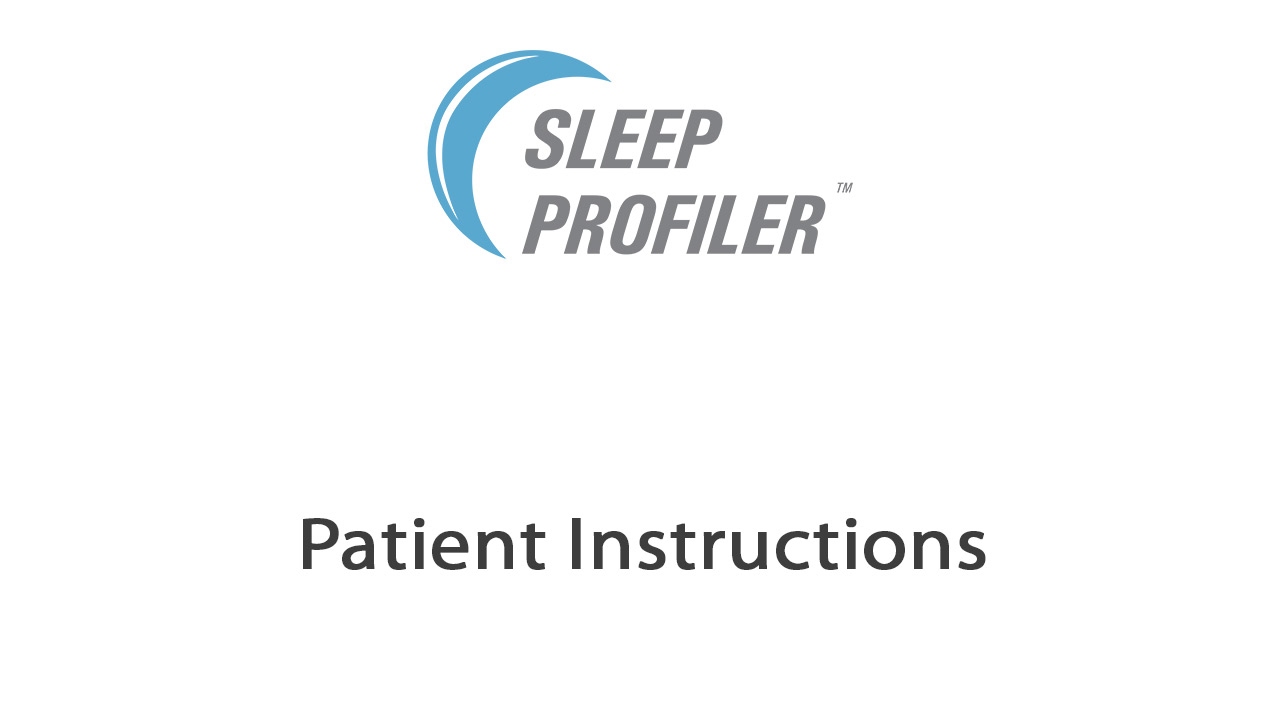 Sleep Profiler - Patient Instructions - YouTube