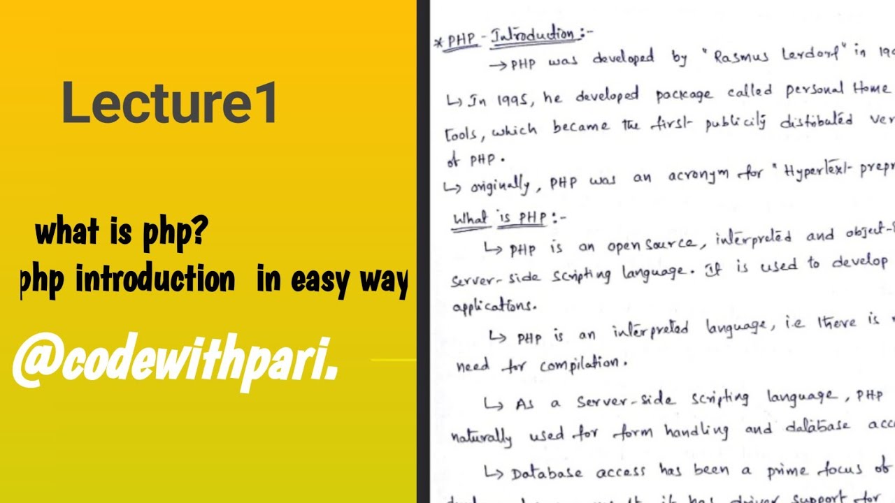 What Is Php📚🪄php Introductionphp Lecture 1web Development Course 9625