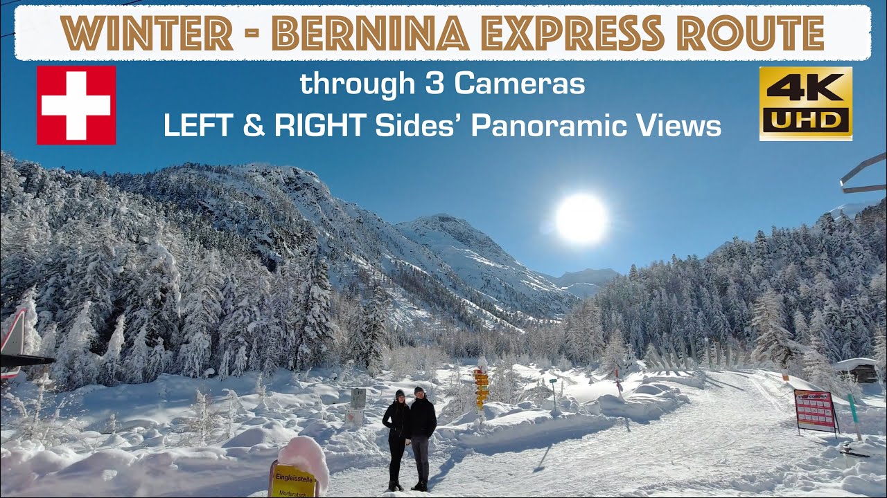 The Bernina Express Route, Switzerland • Train Journey • Panoramic 4K ...