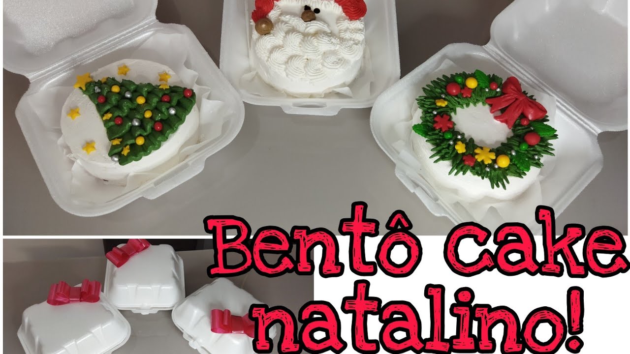 Bentô cakes Natalinos,fiz algumas decorações com o tema natalino para ...