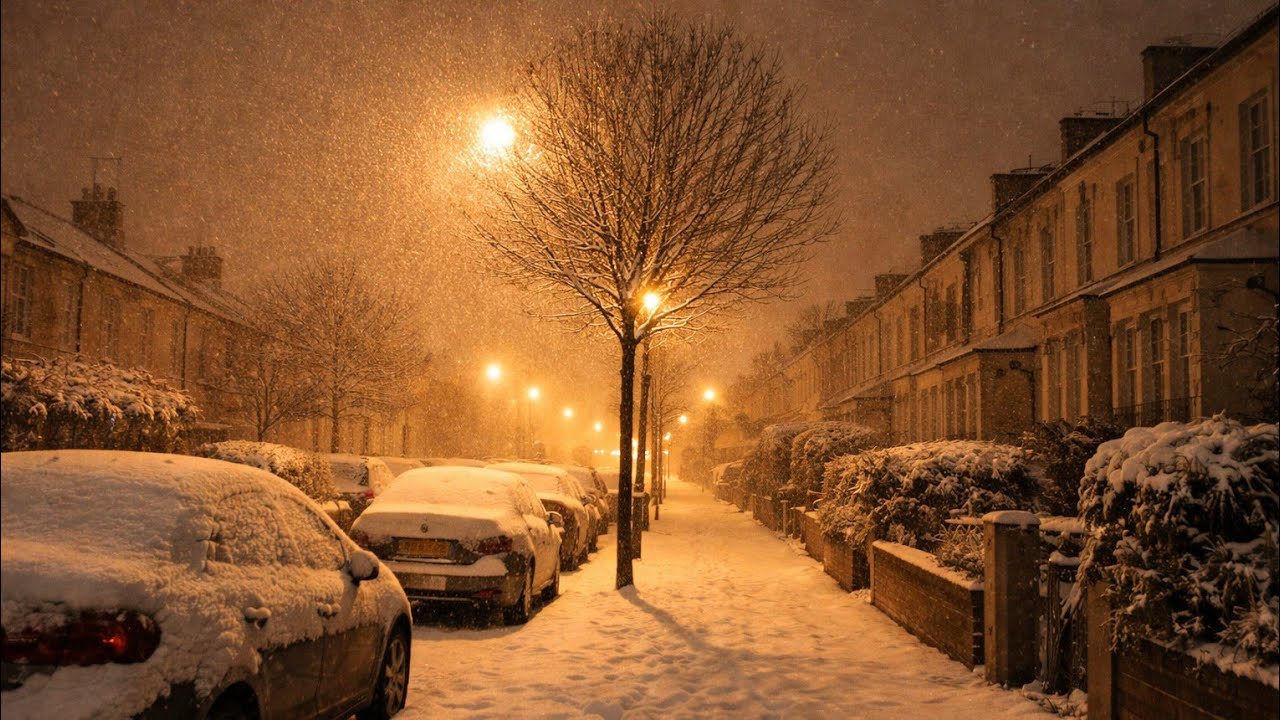 Cold Wind Howling & Heavy Snow | Winter Snow Storm | Relaxing Night ...