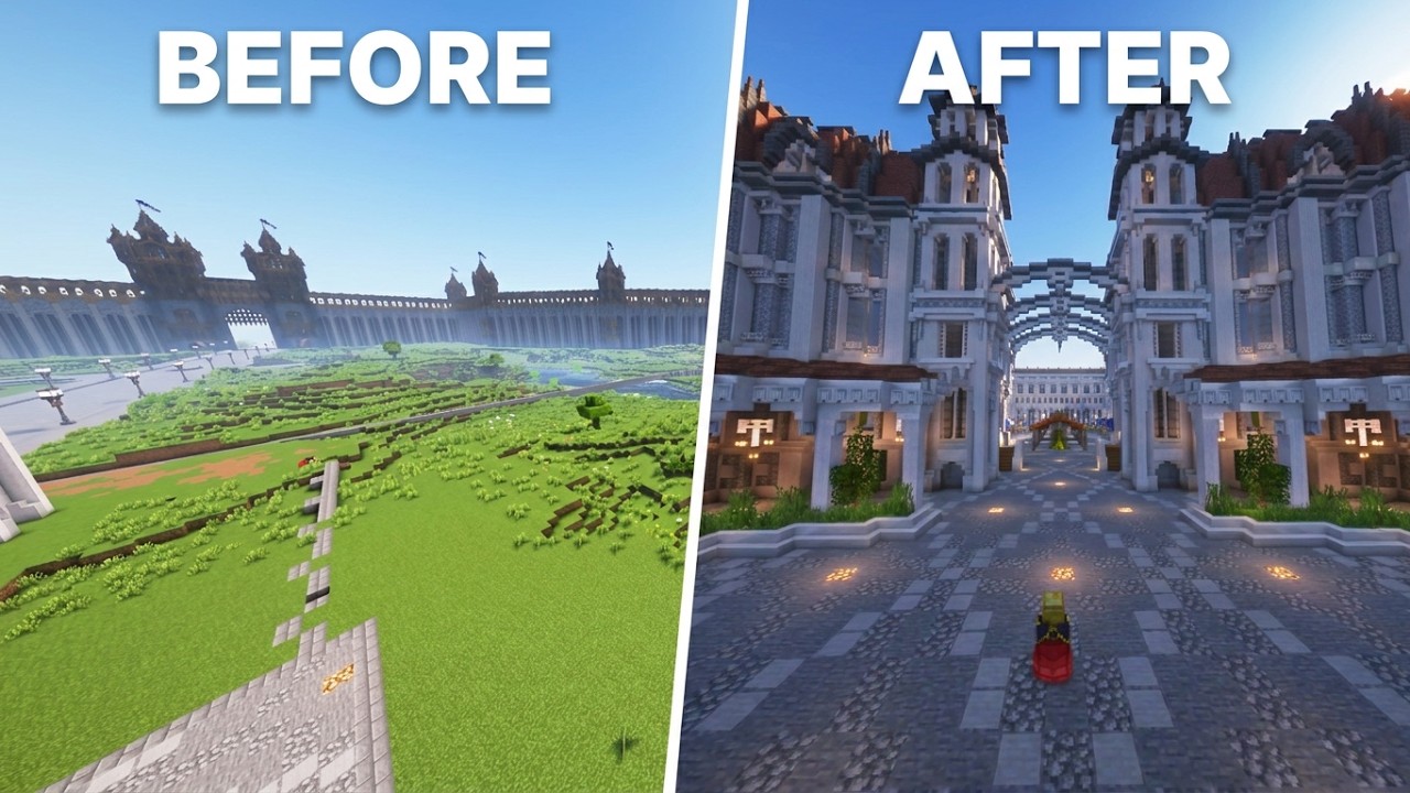 How I Built a Medieval Market in Minecraft Survival - YouTube