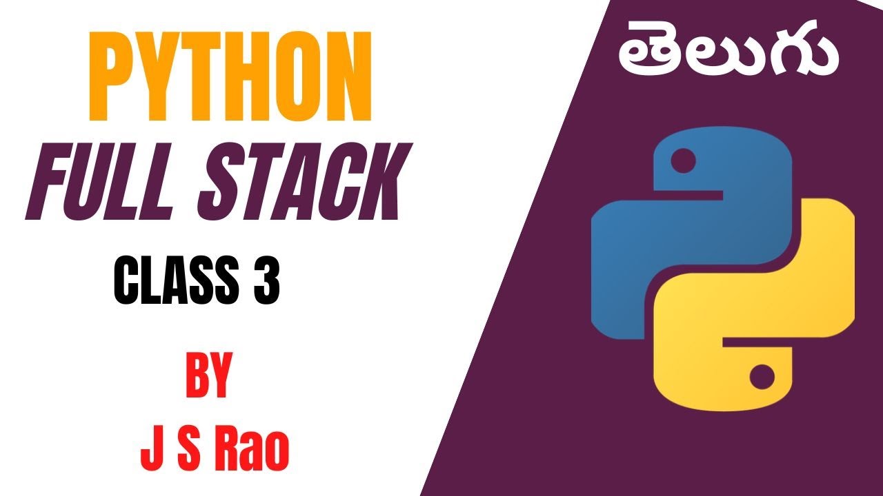 Python Full Stack 3rd Class by Mr J S Rao 6th Feb 2023 @ VLR Training 9059868766 - YouTube