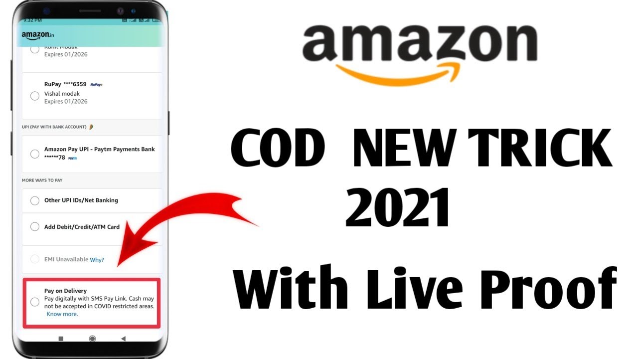 Amazon Cod Trick 2021 | Amazon Pod Trick | Amazon Cod Problem Solved ...