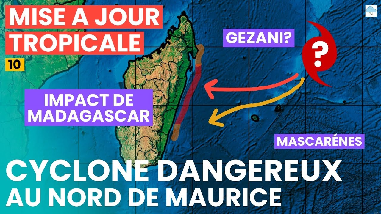 Risque de Cyclone Dangereux au Nord de Maurice et de Réunion, Impact ...