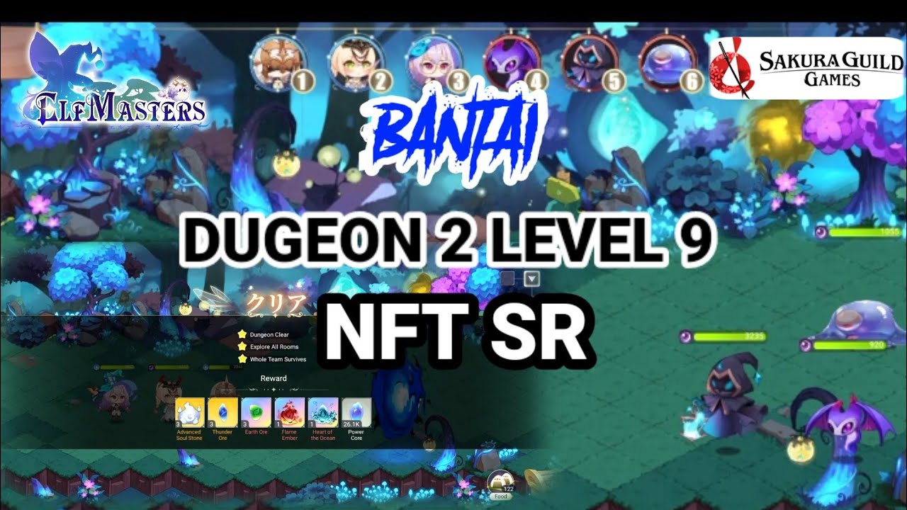 ELF MASTER NFT SR , MOON GRADE LEVEL 9, SCHOLAR SAKURA GUILD GAMES - YouTube