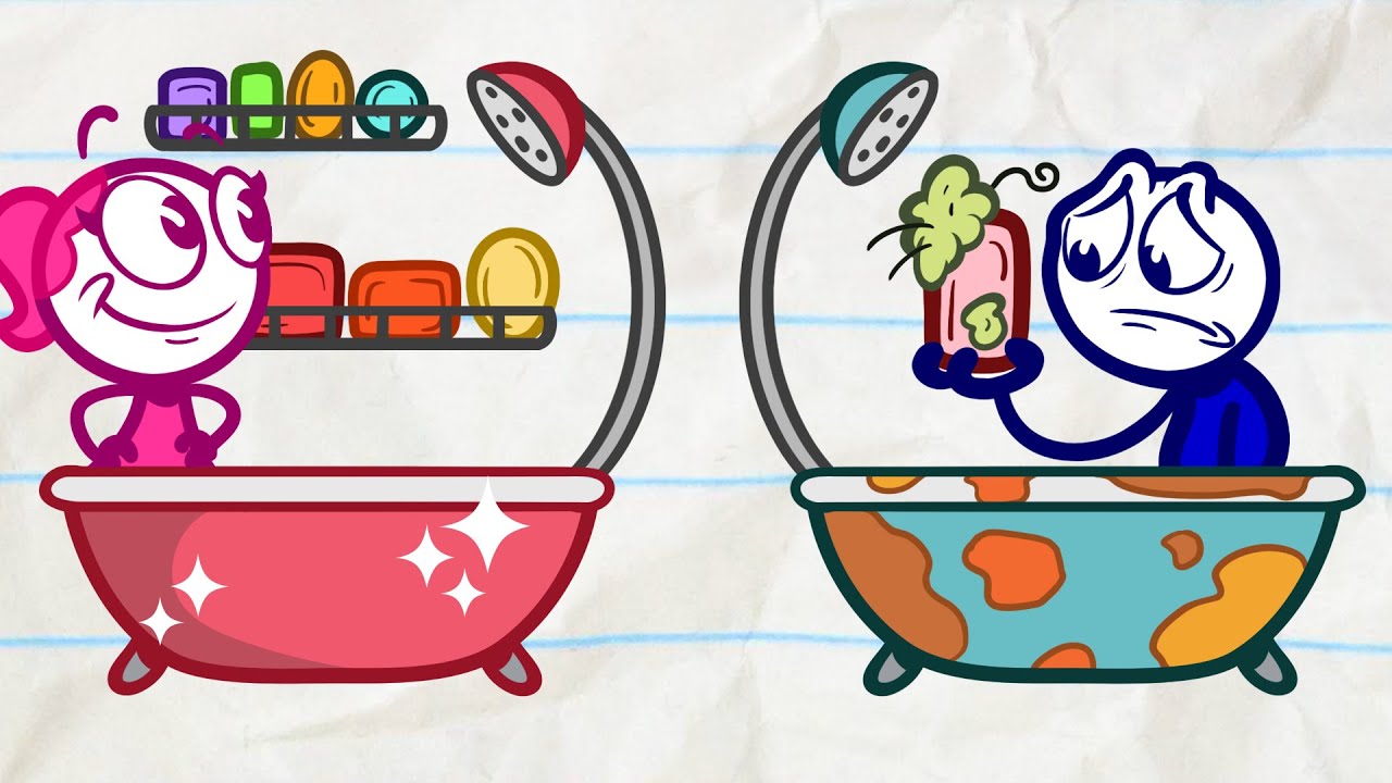 Pencilmate's Super Clean House! | Animated Cartoons Characters ...