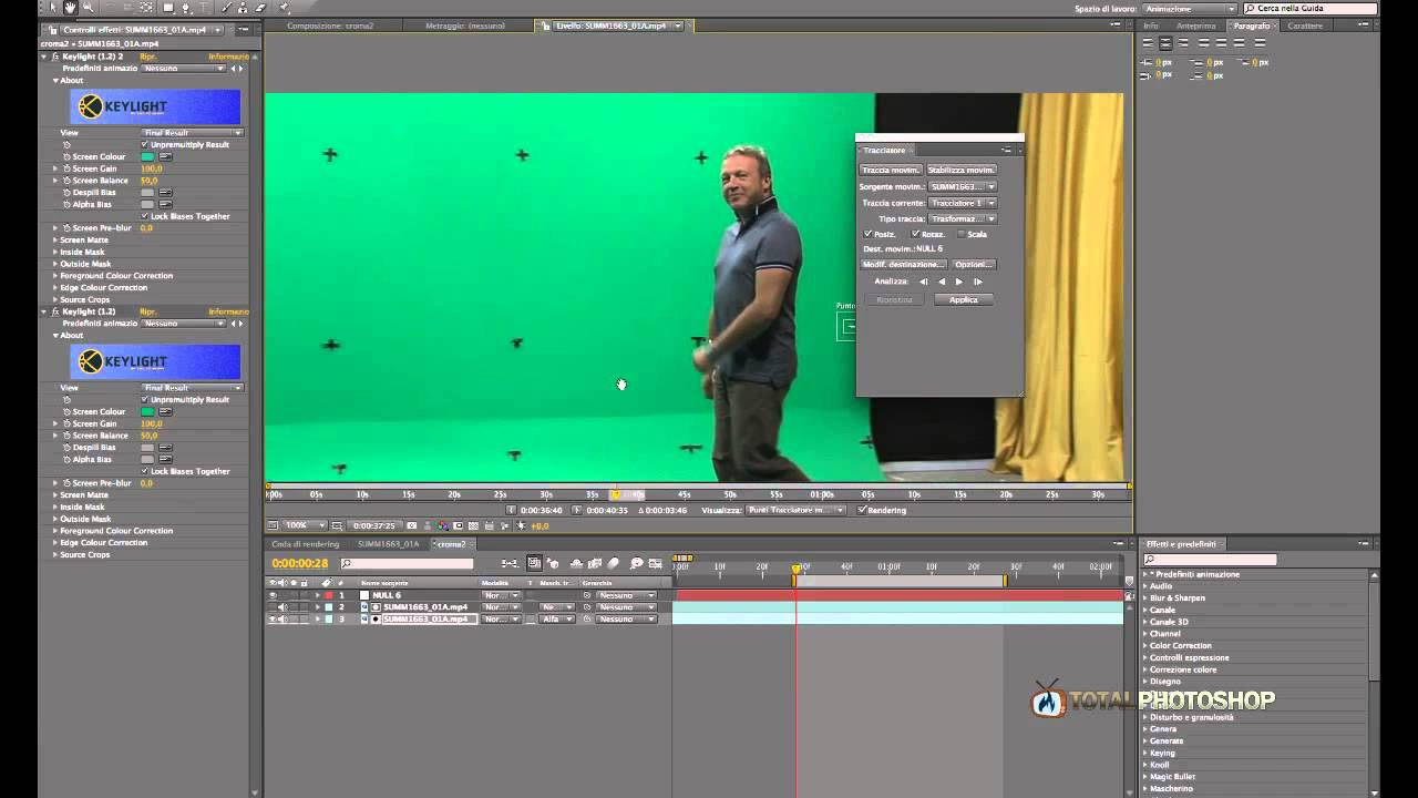 After Effects - Chroma Key avanzato e tracking 2D - YouTube