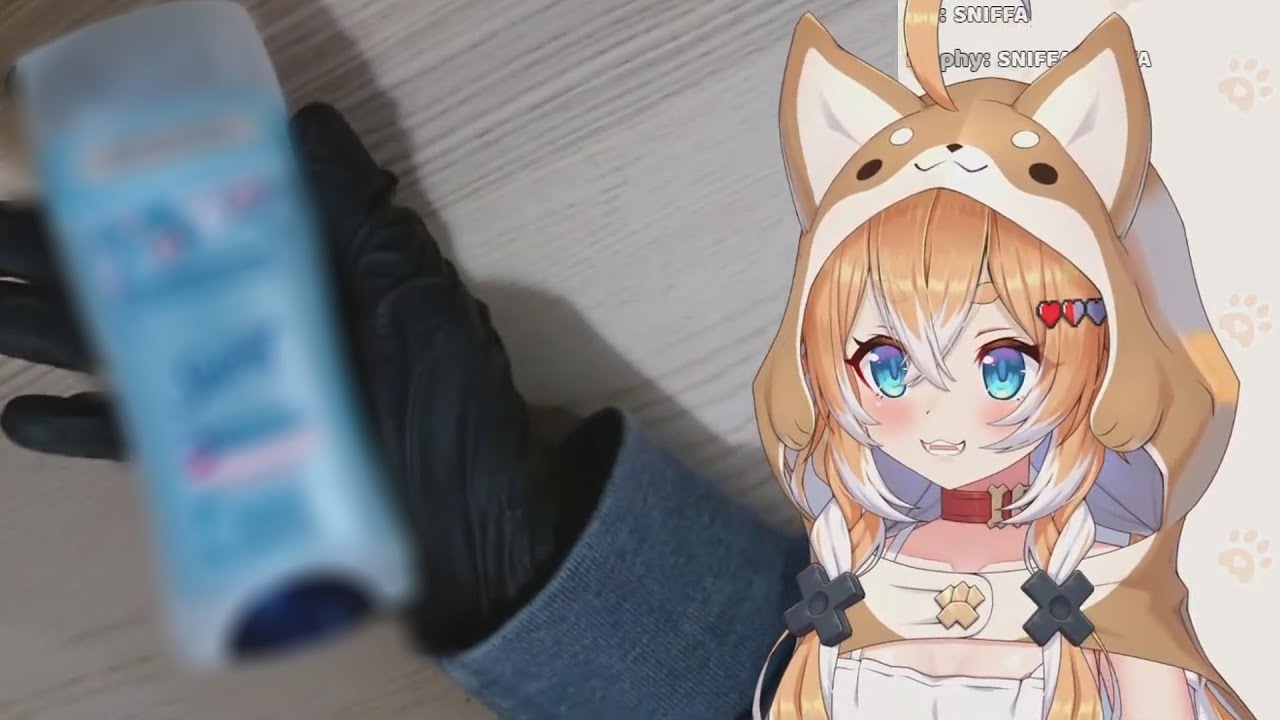 Vtuber Dog Pochi Sniffing You & Show Deodorant | IdolEN - YouTube