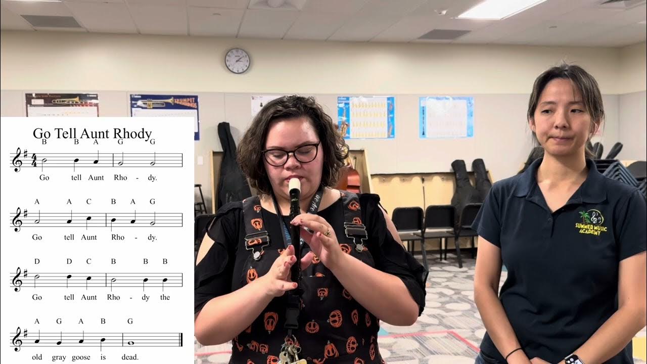 Go Tell Aunt Rhody Recorder play along 2024 - YouTube