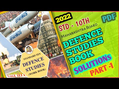 Std 10 Maharashtra board defence studies book answers | Part -1 # ...