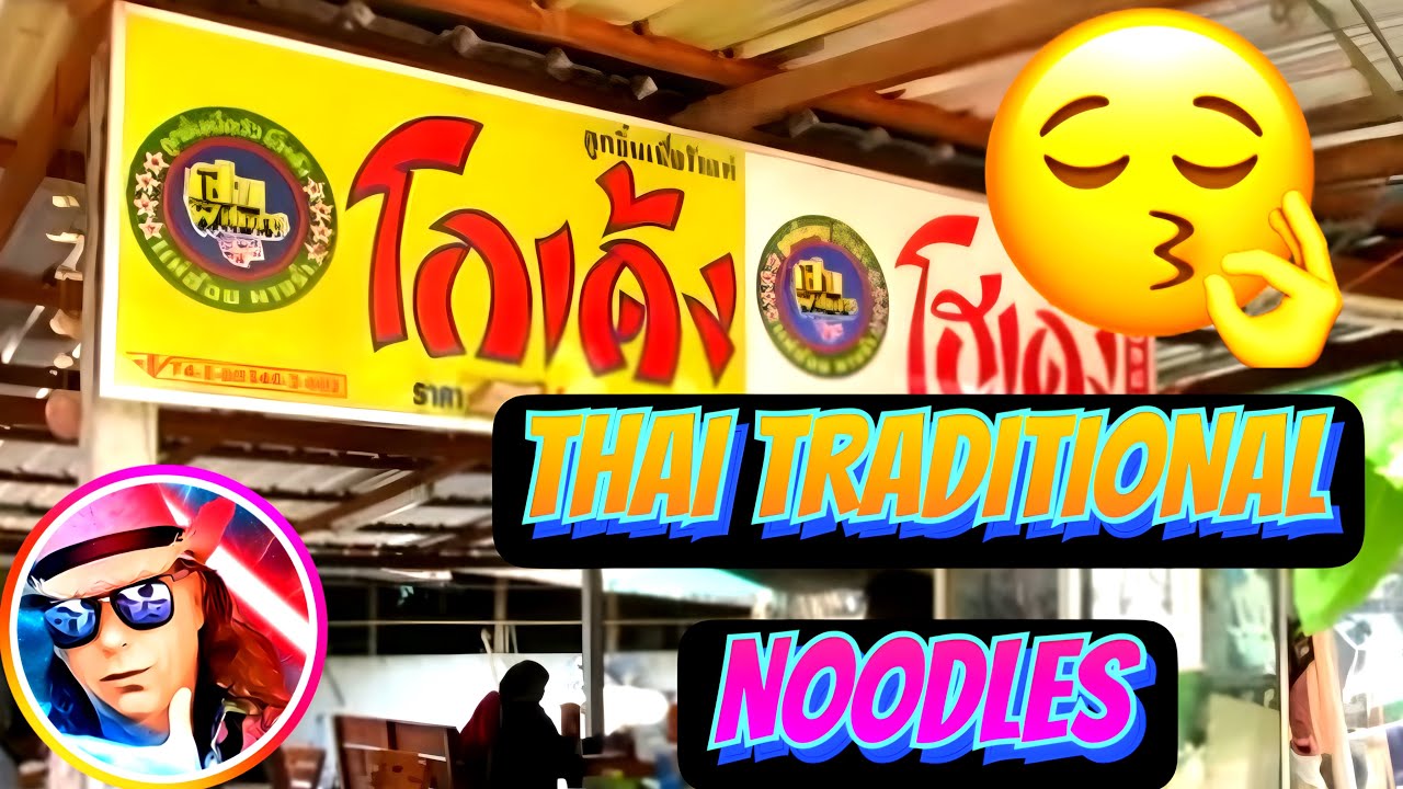 Eating Traditional Thai Noodles At Street Side Noodle Shop-Thailand ...