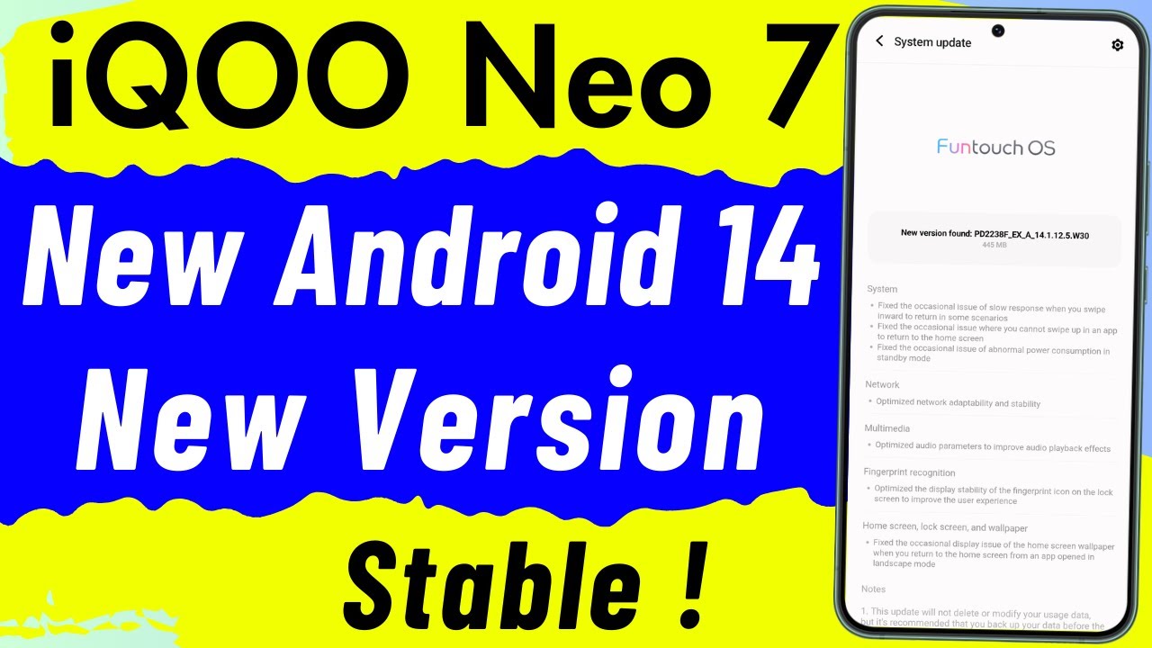 iQOO Neo 7 Android 14 Update New Version Released - Stable Now ! For ...