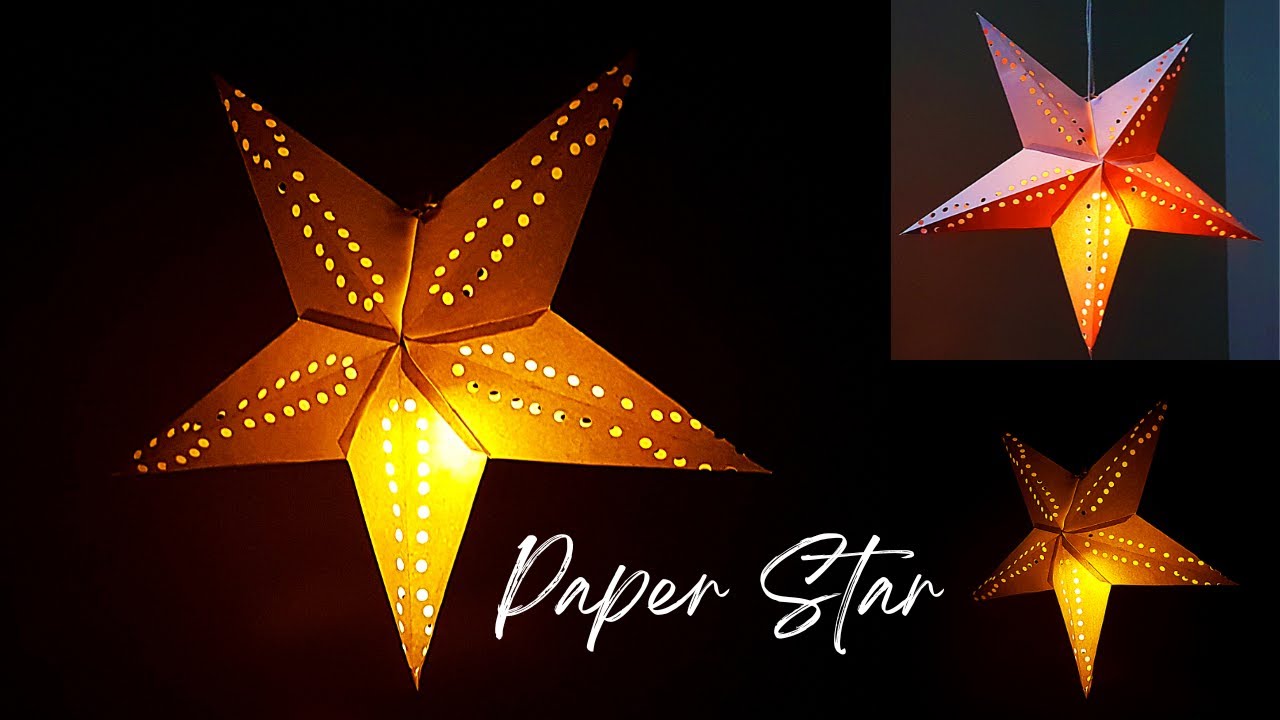 නත්තල් තරුවක් සාදමු | Paper Christmas Star with few simple steps| Paper ...