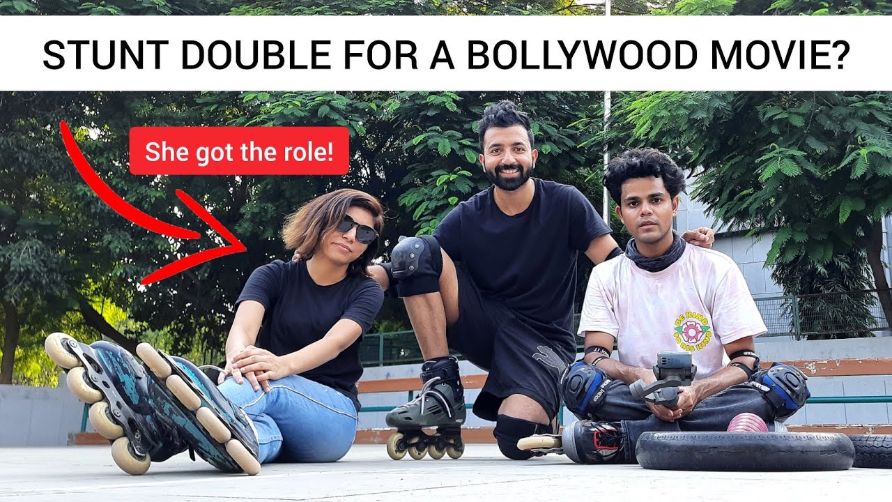 Inline Skating Stunt Double in a Bollywood Movie - YouTube