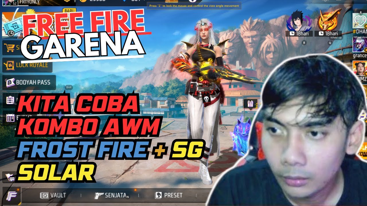 KOMBO AWM FROST FIRE + SG SOLAR ? | FREE FIRE GARENA #freefire #live #gameplay - YouTube