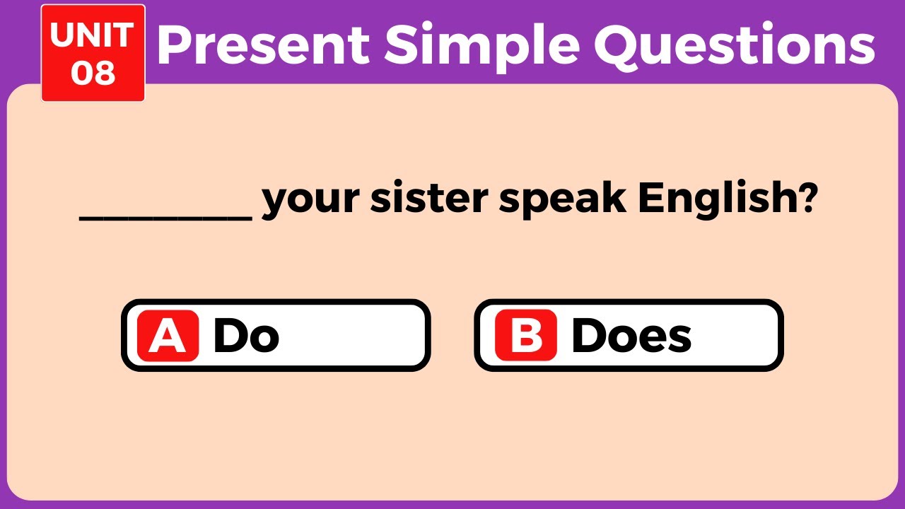 Present Simple Questions | English Grammar Questions। English Quiz ...