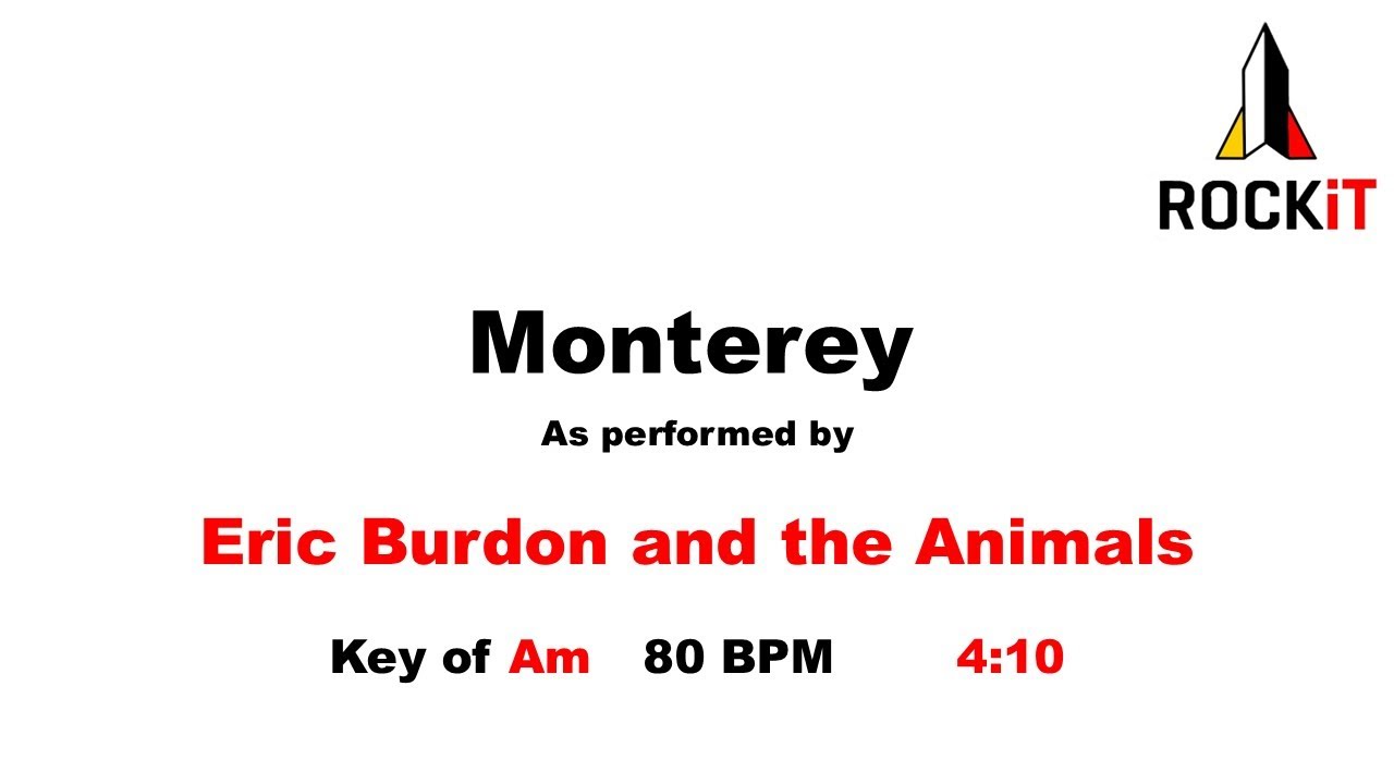 Eric Burdon & The Animals - Monterey - YouTube