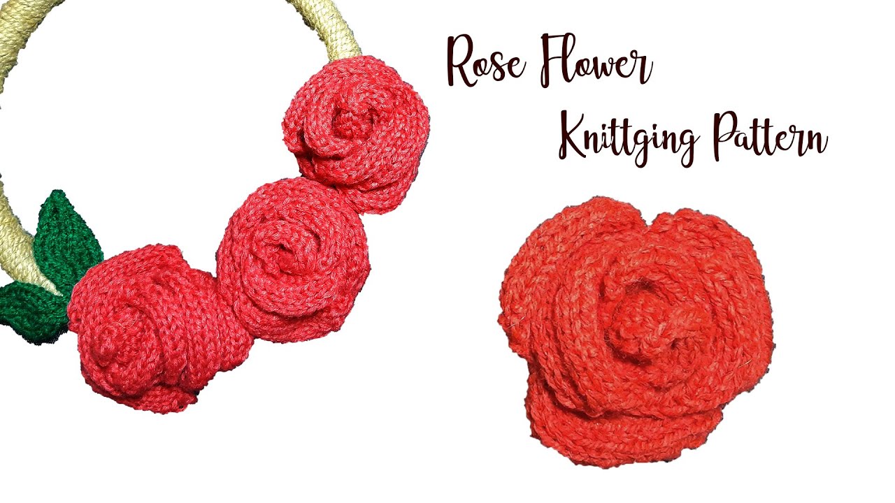 Rose Flower Knitting Tutorial - Beginner - YouTube