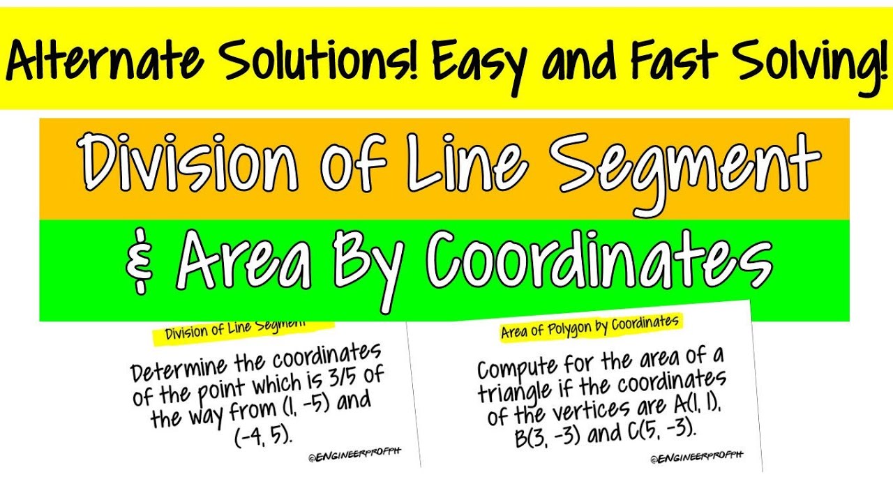 Division of Line Segment and Area By Coordinates |Analytic Geometry ...