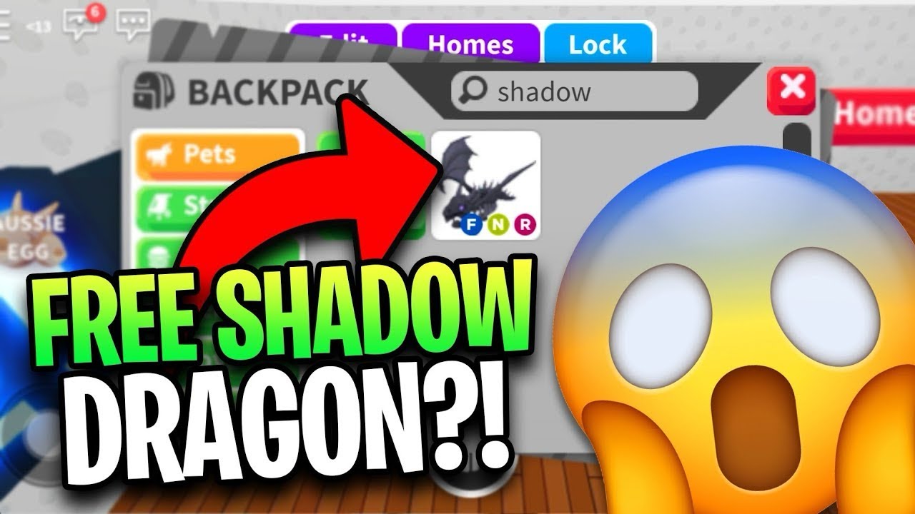 Free SHADOW DRAGON IN ADOPT ME - YouTube