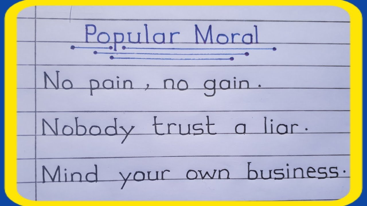 Moral Values | Important Moral Values In English | - YouTube