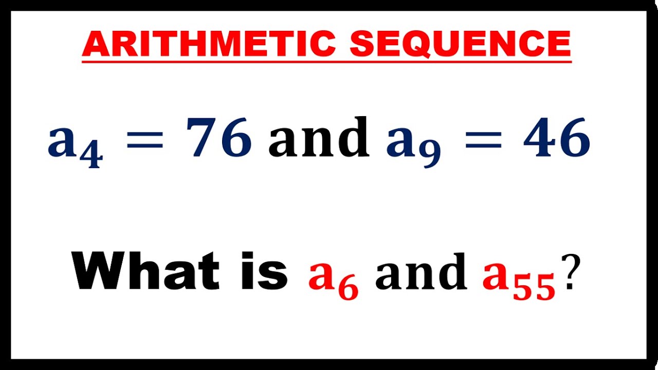 SOLVING FOR THE NTH TERM IN THE ARITHMETIC SEQUENCE - YouTube