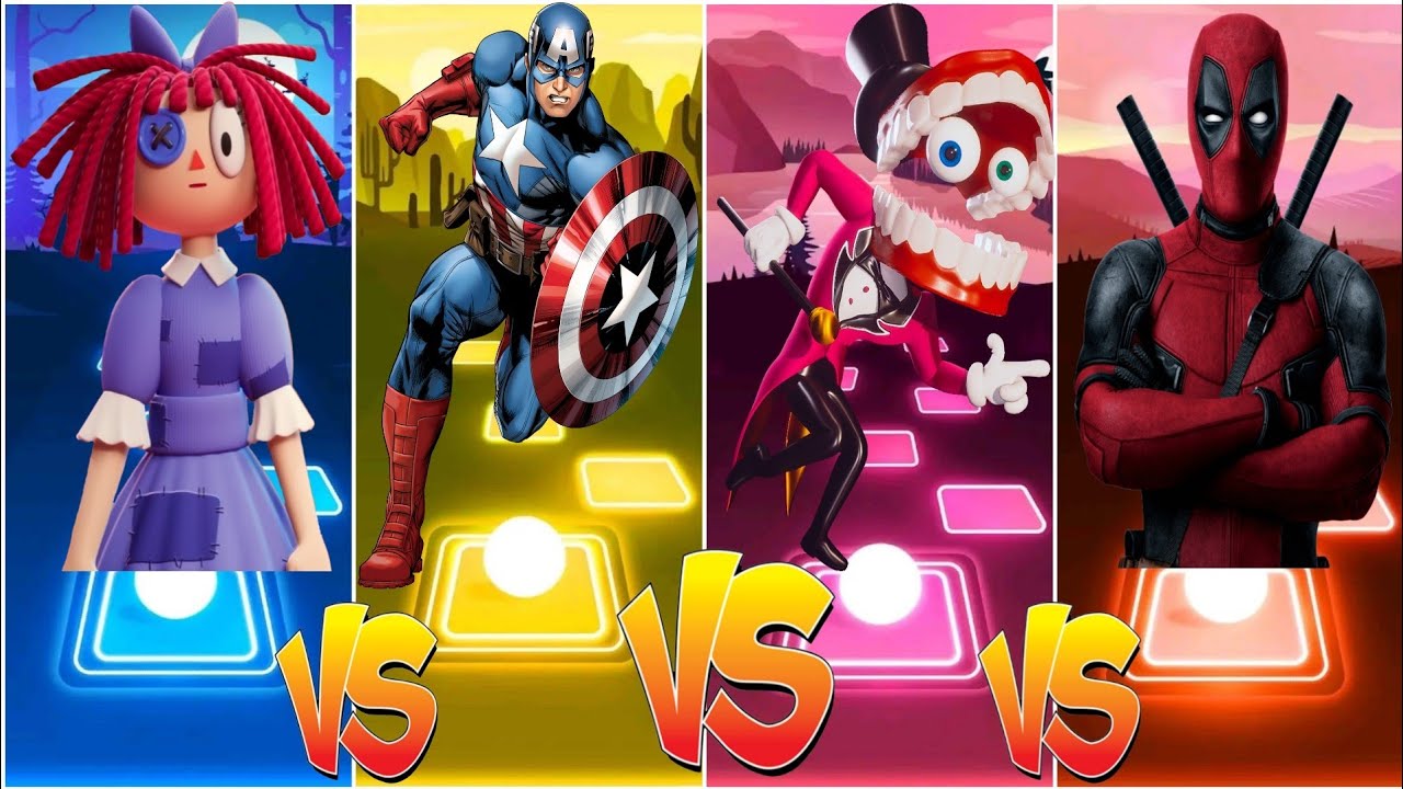 [Amazing Digital Circus] RAGATHA 🆚 CAPITAL AMERICA 🆚 CAINE 🆚 DEADPOOL ...