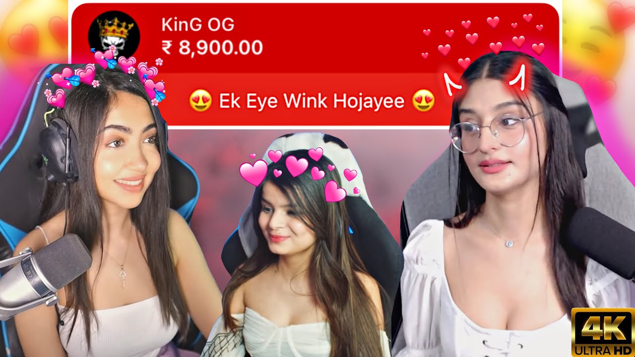 Eye Wink competition between Girl Streamers 😉 ️ - YouTube