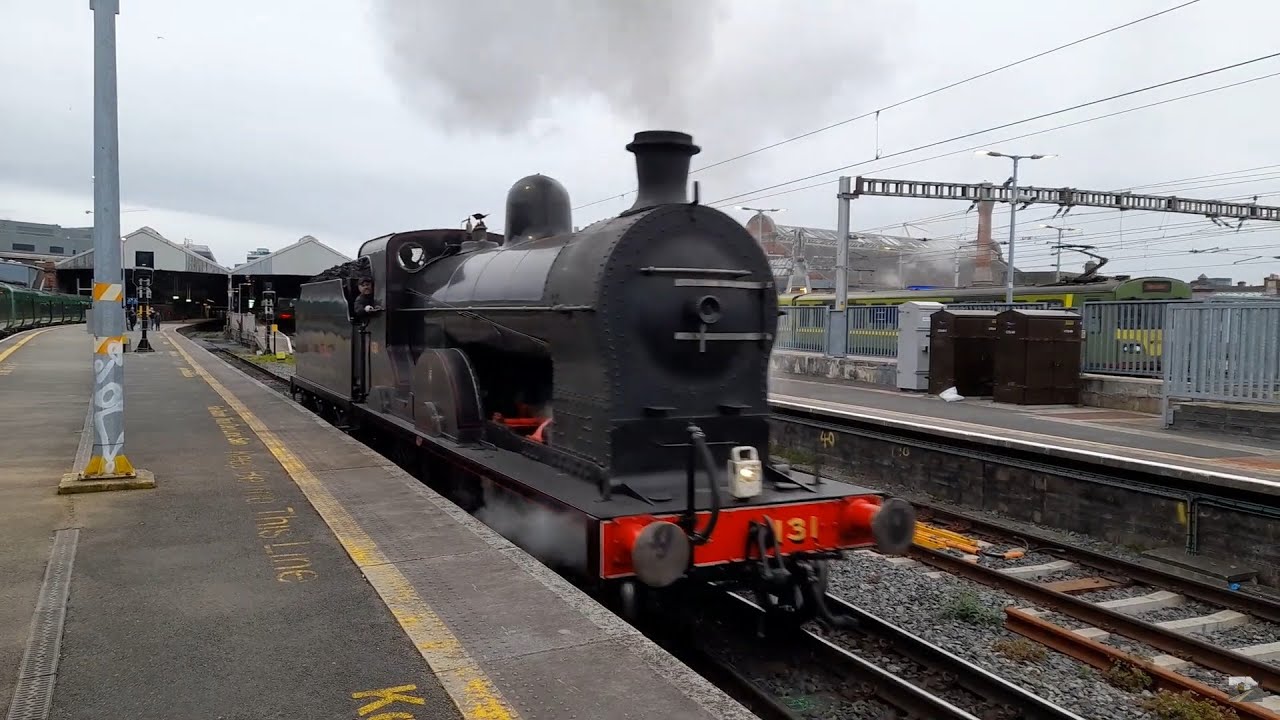 Ex GNR(I) Q Class Loco No.131 at Dublin Connolly. 24/3/24 - YouTube