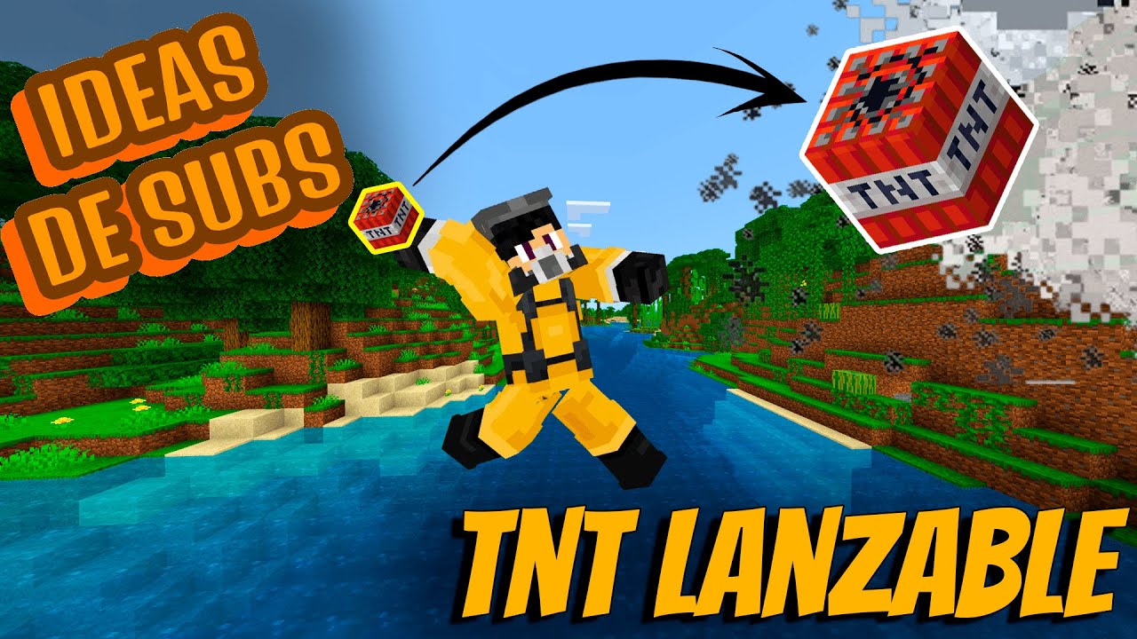 Como HACER TNT LANZABLE con COMANDOS en MINECRAFT BEDROCK - YouTube