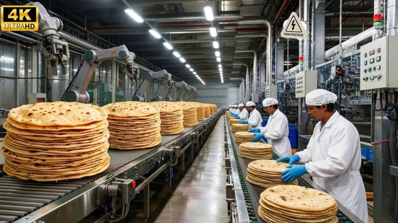 How Chapati Is Made Today | Inside a Modern Chapati Factory 🔓| @Process ...