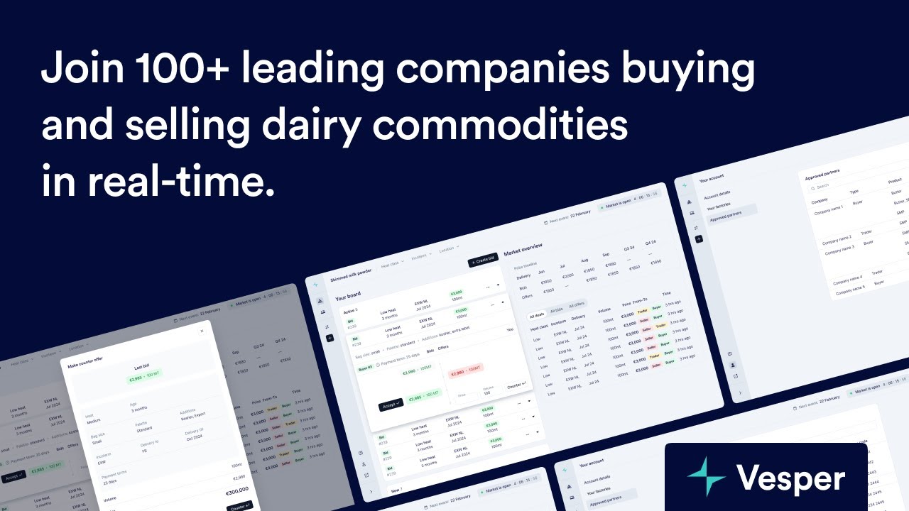 The Vesper Marketplace: Dairy commodity trading made simple - YouTube